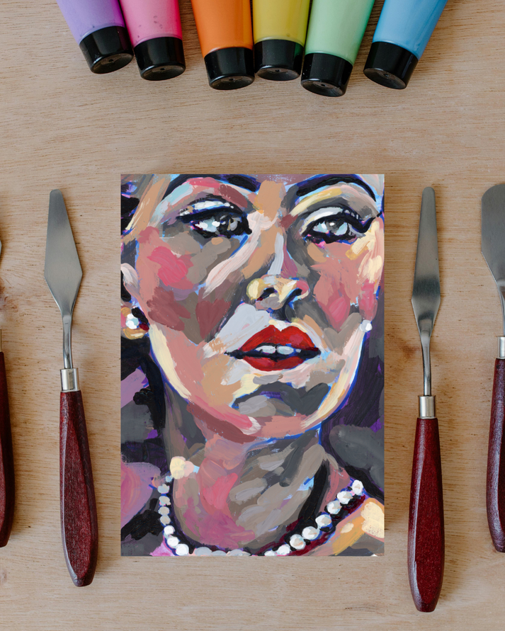 Pearl Portrait Canvas Print – paintingpaige