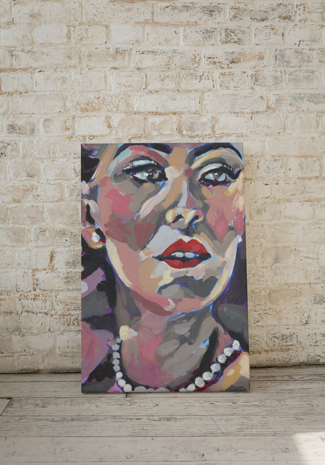 Pearl Portrait Canvas Print – paintingpaige